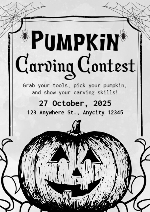 Pumpkin Carving Contest Template | PosterMyWall