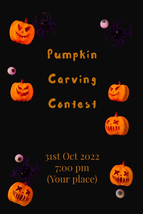 Pumpkin Carving Contest Template | PosterMyWall