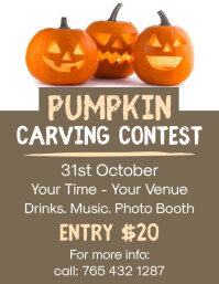 Pumpkin Carving Contest Flyer Template | PosterMyWall