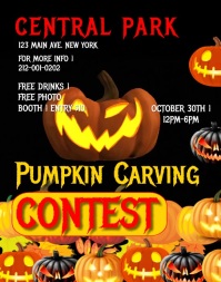 Pumpkin Carving Contest Flyer Template | PosterMyWall
