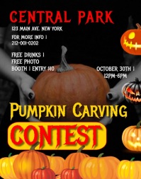 Pumpkin Carving Contest Flyer Template | PosterMyWall