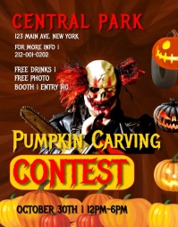 Pumpkin Carving Contest Flyer Template | PosterMyWall