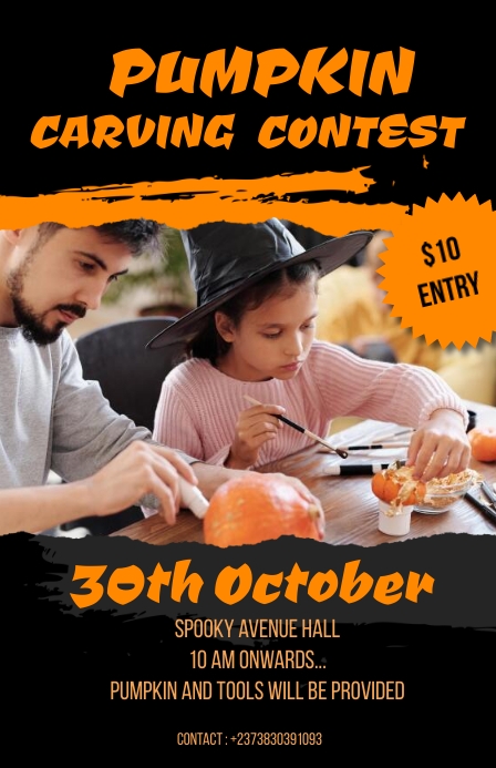 Copy of Pumpkin Carving Contest Poster | PosterMyWall