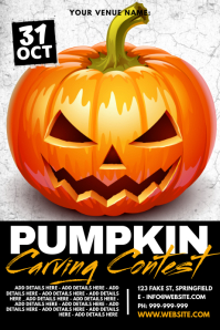 Modern Pumpkin Carving Contest Flyer Template | PosterMyWall