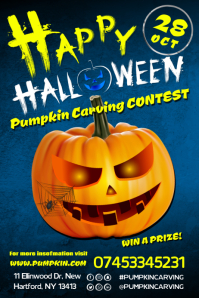 Pumpkin Carving Contest Flyer Template | PosterMyWall