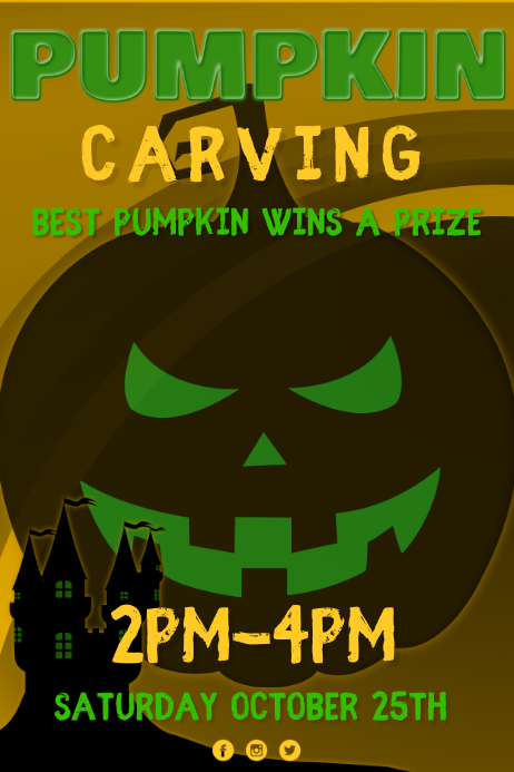 Pumpkin Carving Template | PosterMyWall