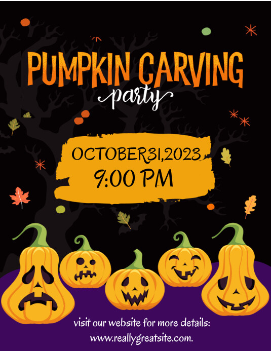 PUMPKIN CARVING Flyer Template | PosterMyWall