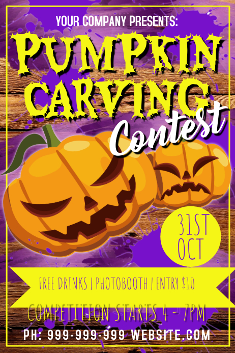 Copy of Pumpkin Carving Poster | PosterMyWall