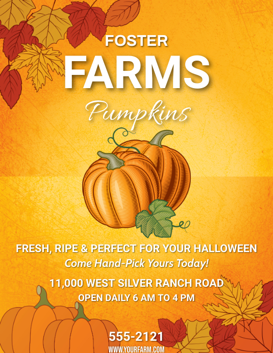 PUMPKIN FARM Template | PosterMyWall