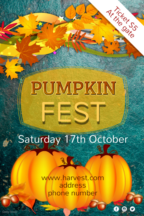 Pumpkin Fest Flyer Template | PosterMyWall