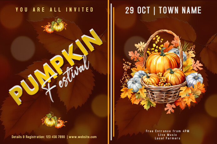 Pumpkin festival flyer Template | PosterMyWall