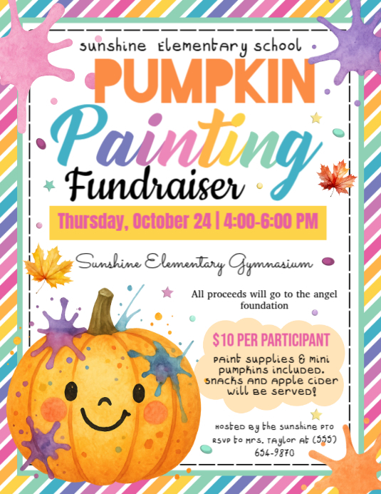 Pumpkin Painting Party Invitation Printable Template | PosterMyWall