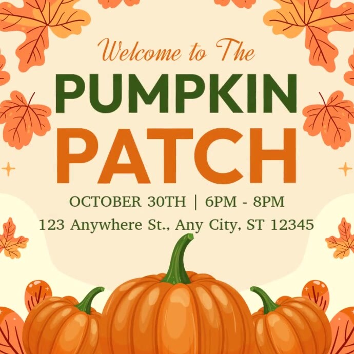 Pumpkin Patch Template | PosterMyWall