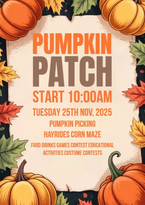 Pumpkin patch Template | PosterMyWall