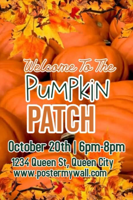 Pumpkin Patch Event Flyer Template – Fall Festival Invitation ...