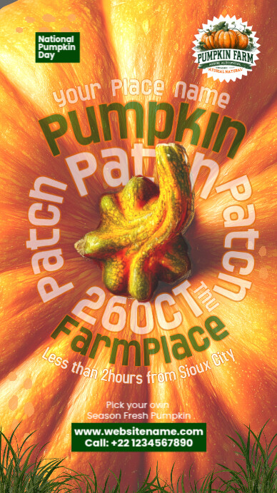 Pumpkin Patch Event Story Template | PosterMyWall
