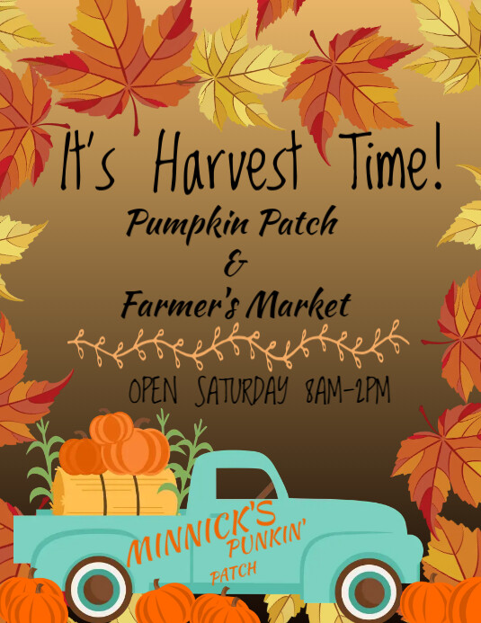Pumpkin Patch Farmers Market Template | PosterMyWall