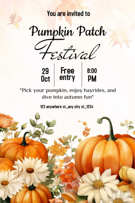Copy of Pumpkin Patch Festival Poster 2024 | PosterMyWall
