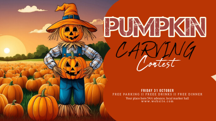 Pumpkin Patch YouTube Channel Cover Template | PosterMyWall