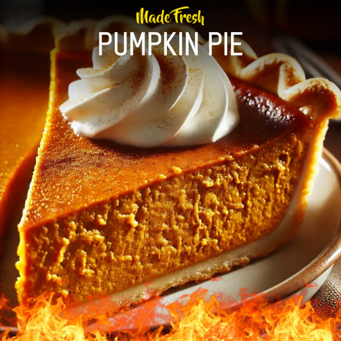 Pumpkin Pie Template | PosterMyWall