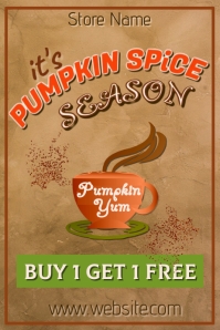 Pumpkin Spice Poster Template | PosterMyWall