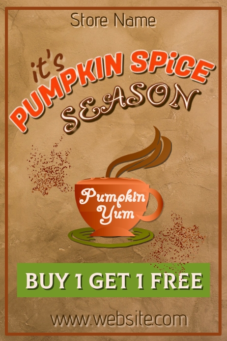 Copy of Pumpkin Spice Poster (1) | PosterMyWall