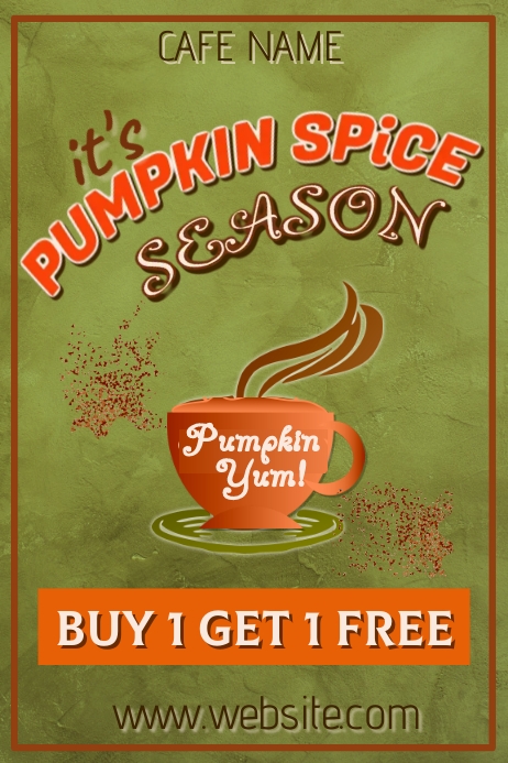 Pumpkin Spice Poster Template | PosterMyWall
