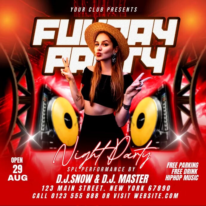 Plantilla de PUNDAY NIGHT PARTY | PosterMyWall
