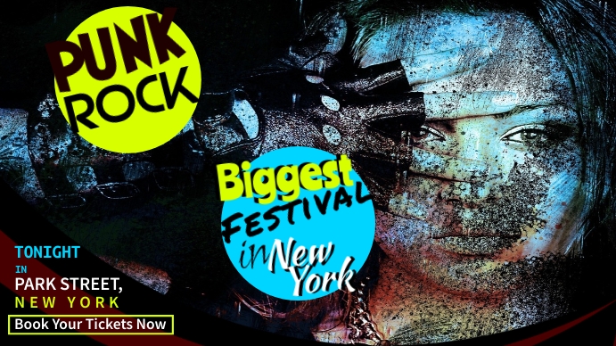 punk festival video flyer Template | PosterMyWall