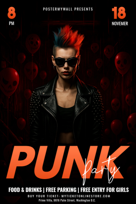 Plantilla de Punk Party Template | PosterMyWall