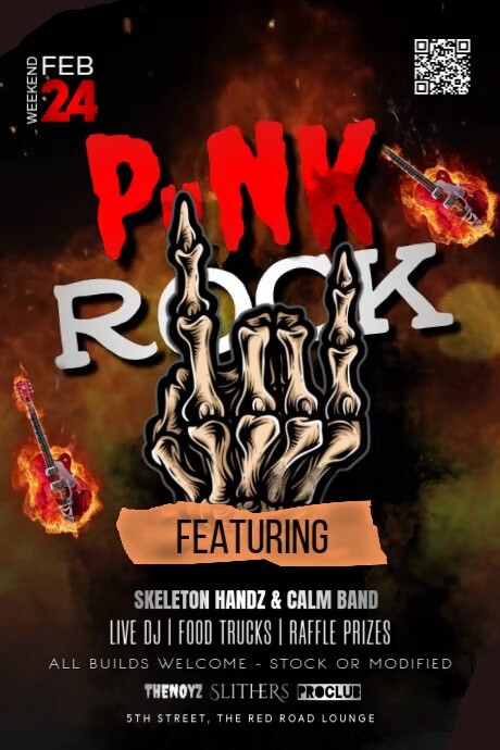 Plantilla de Punk Rock Night Poster | PosterMyWall