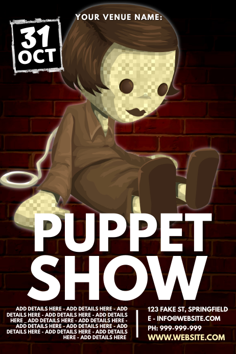Puppet Show Poster Template | PosterMyWall