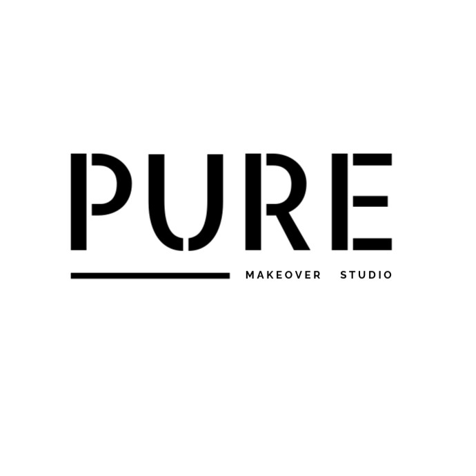 Modèle PURE Black Typographic Logo - Modern PURE Log | PosterMyWall
