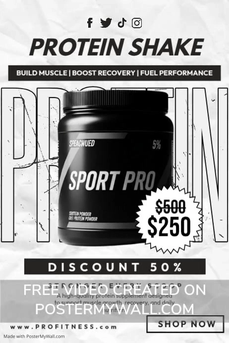 Pure Protein Power Template | PosterMyWall