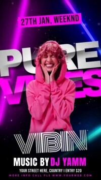 Neon Pure Vibez Template | PosterMyWall