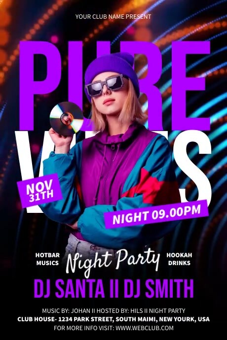 Copy of Pure Vibes Party | PosterMyWall