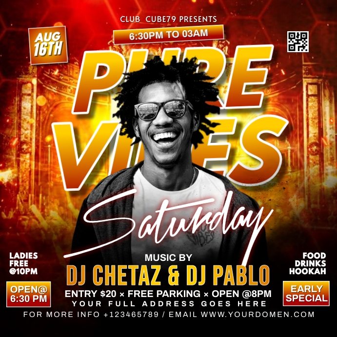 Copy of Pure Vibes saturday | PosterMyWall
