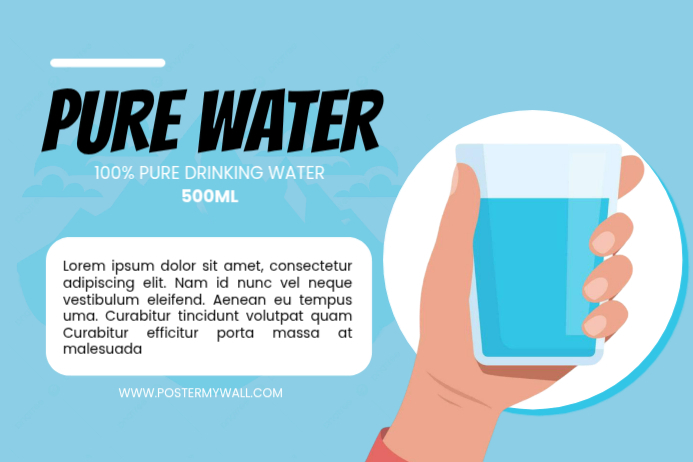 Pure Water Label Design Template | PosterMyWall