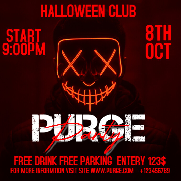 Purge Night Template | PosterMyWall