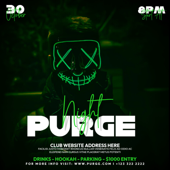 Purge Night Template | PosterMyWall