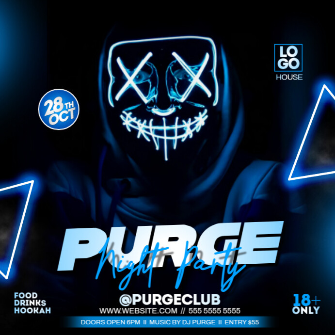 Plantilla de Purge Night Party | PosterMyWall