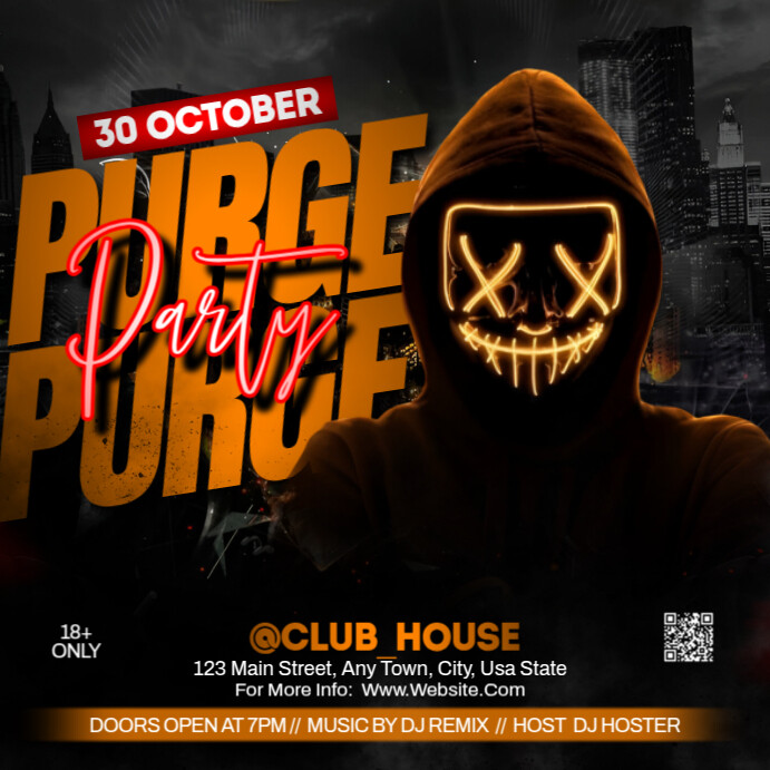 Plantilla de Purge Party | PosterMyWall