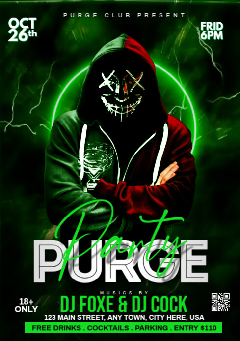 Purge Party Template | PosterMyWall