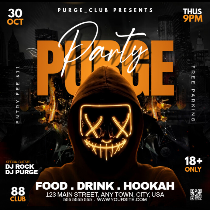 Copy of Purge Party | PosterMyWall
