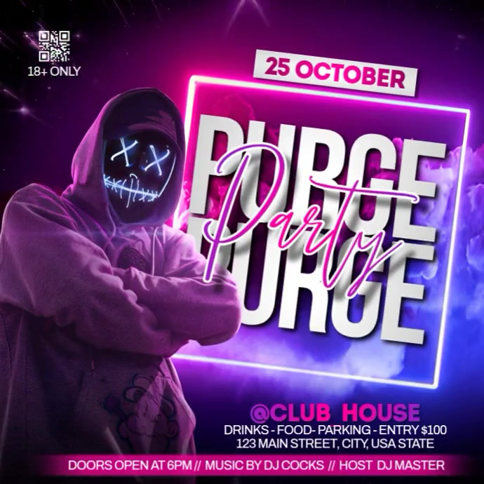 Purge Party Template | PosterMyWall