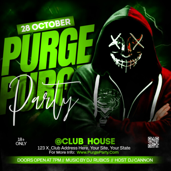Plantilla de Purge Party | PosterMyWall