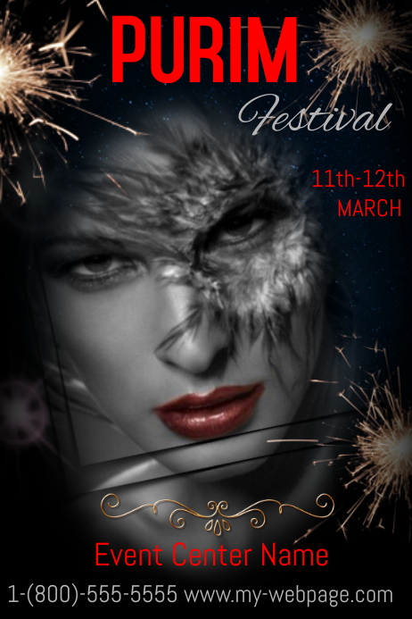 Purim Festival Template | PosterMyWall