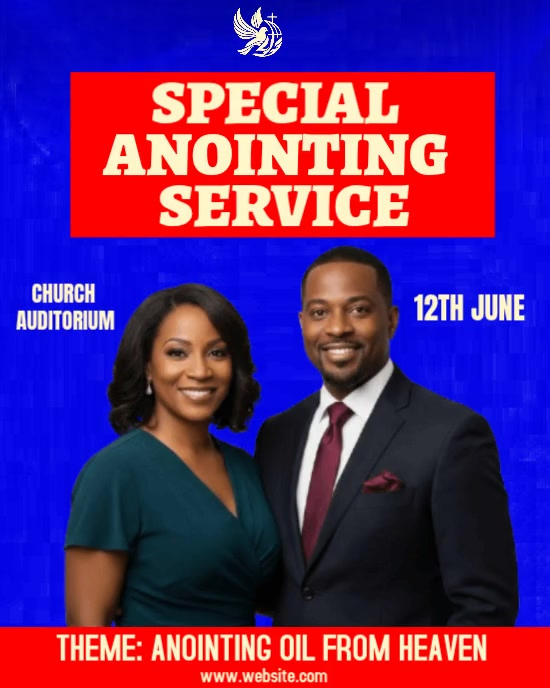 Purple "special Anointing Service Church Event Poster Instagram ...
