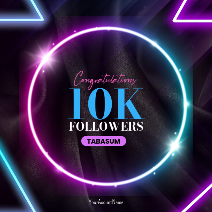 Modèle Purple 10k Followers Poster Instagram Post | PosterMyWall