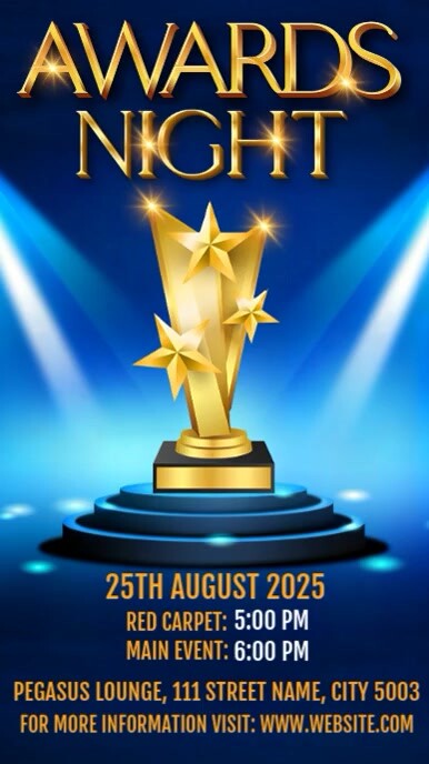 Copy of Purple 3d Awards Night Ad Instagram Reel | PosterMyWall